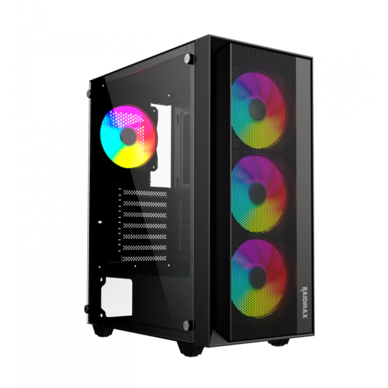 GABINETE GAMER RAIDMAX VECTOR V100 BLACK - Tecno Hard