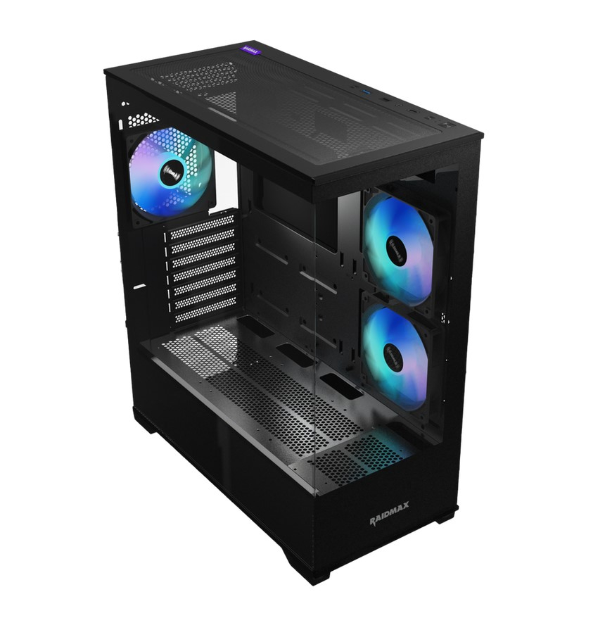 Gabinete Gamer Raidmax Infinita I801 Fishtank Argb Tg Black | Mundo Hardware
