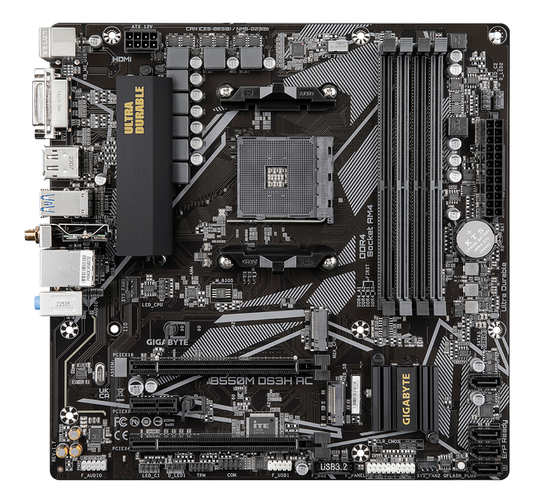 Mother Gigabyte (am4) B550m Ds3h Ac | Bracatech