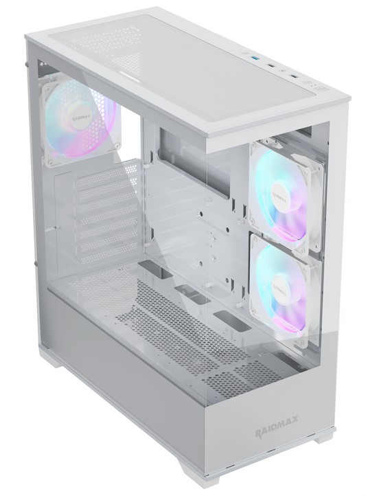 Gabinete Gamer Raidmax Infinita I801 Fishtank Argb Tg White | Mundo ...